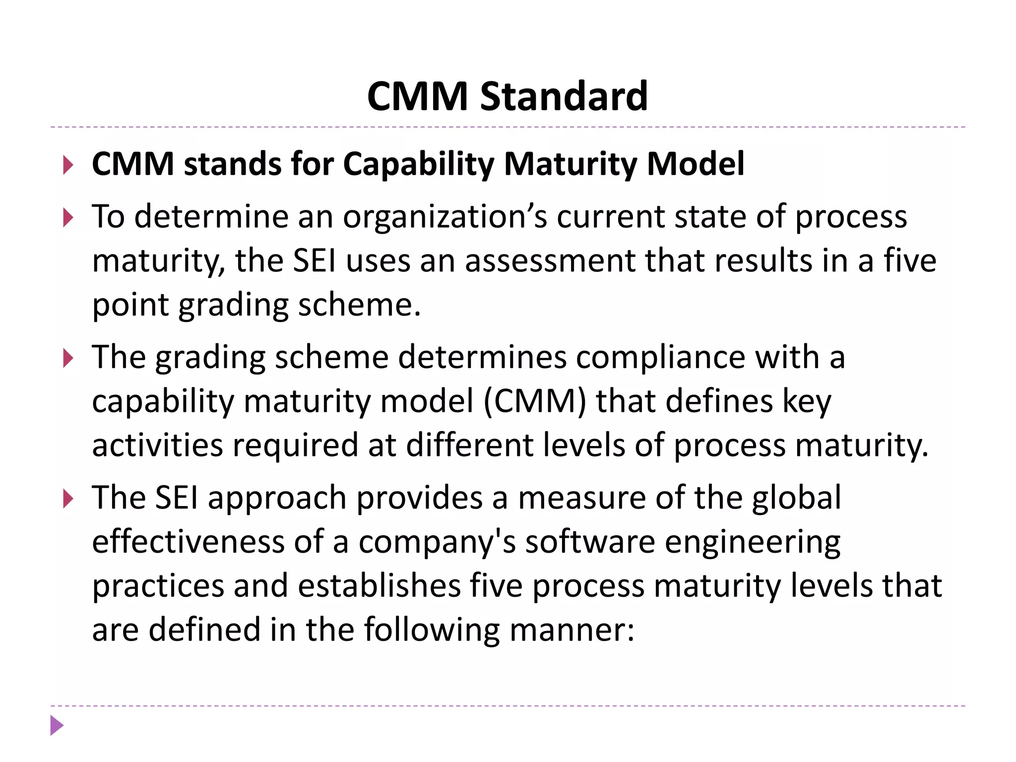 Different Software Testing Types and CMM Standard | PPT
