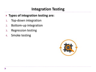 Different Software Testing Types and CMM Standard | PPT
