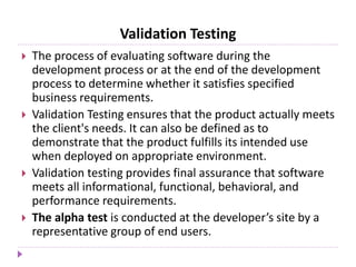 Different Software Testing Types and CMM Standard | PPT