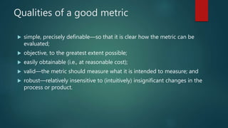 software metrics(process,project,product) | PPT