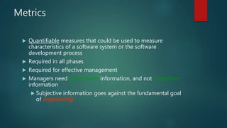 software metrics(process,project,product) | PPT