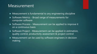 software metrics(process,project,product) | PPT