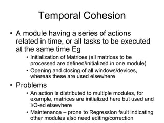 Se 381 - lec 23 - 28 - 12 may16 - modularity - ii - cohesion | PPTX