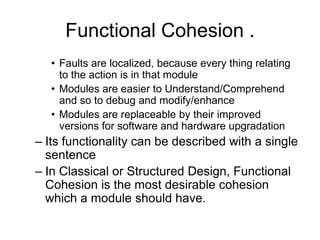 Se 381 - lec 23 - 28 - 12 may16 - modularity - ii - cohesion | PPTX