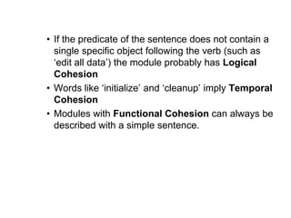 Se 381 - lec 23 - 28 - 12 may16 - modularity - ii - cohesion | PPTX