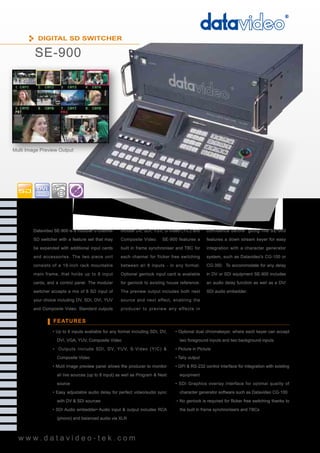 Datavideo SE-900 | PDF