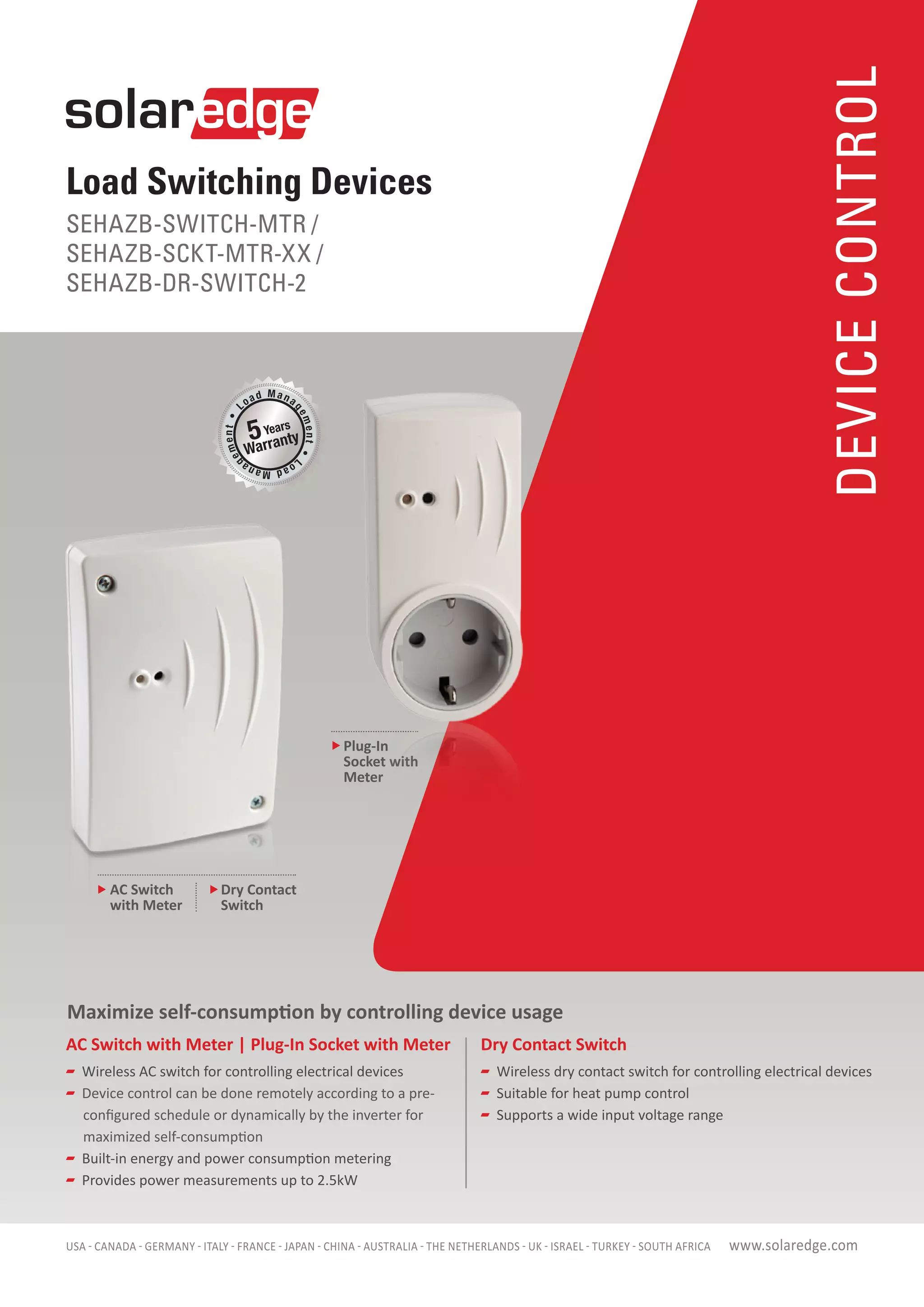 Solar Edge Load Switching Devices | PDF | Home Appliances | Home & Garden