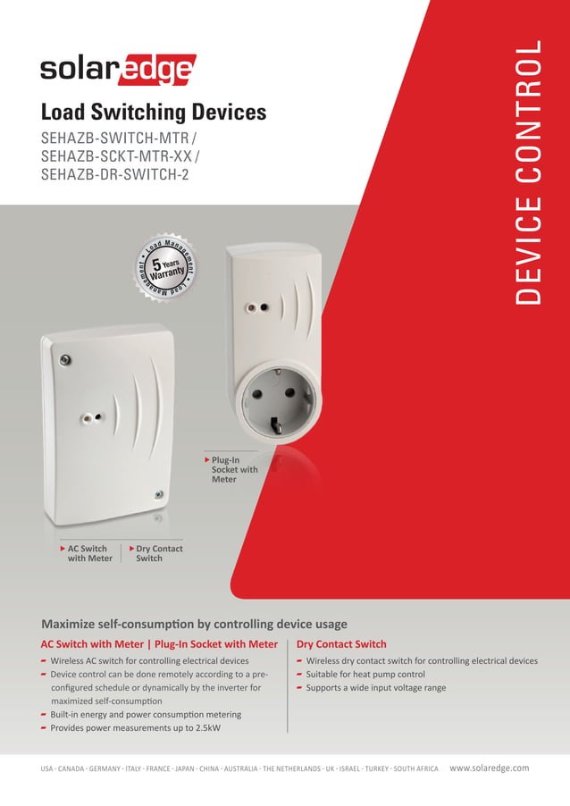 Solar Edge Load Switching Devices | PDF | Home Appliances | Home & Garden