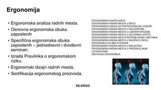 SE-ERGO usluge | PDF