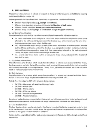 Structural Analysis & Design - Timber Design Notes | PDF