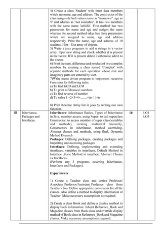 SE-IT JAVA LAB SYLLABUS | PDF