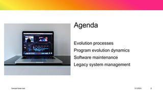 SE - Lecture 13 - Software Evolution and Tech Trends.pptx