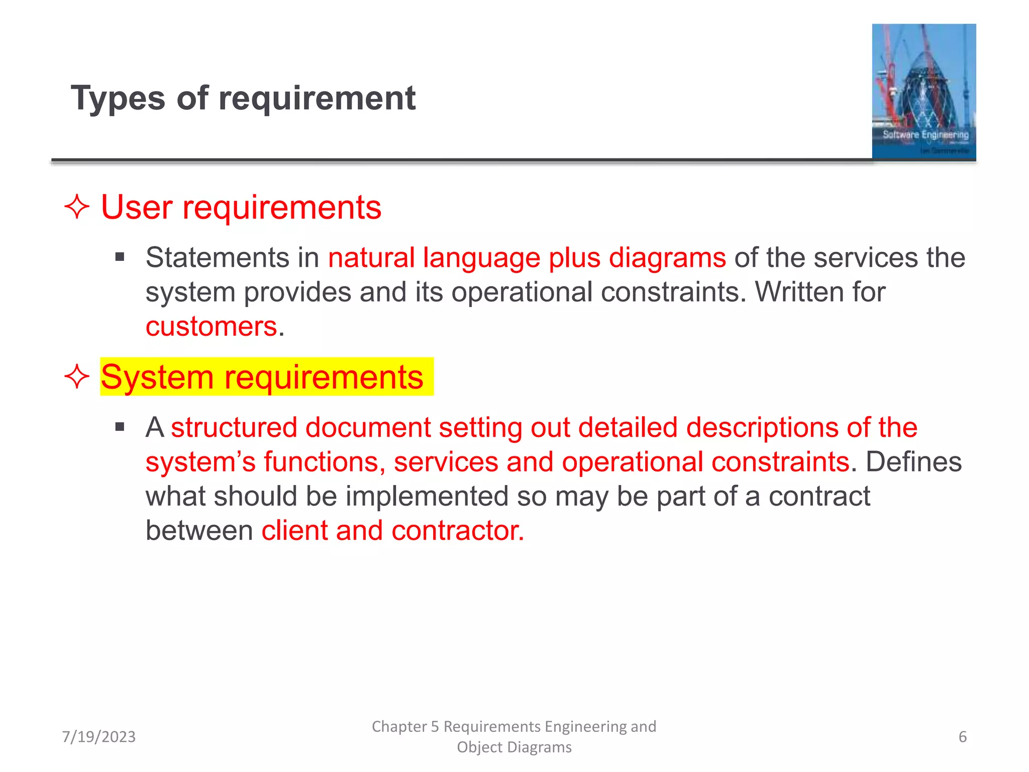 SE - Lecture 5 - Requirements Engineering.pptx