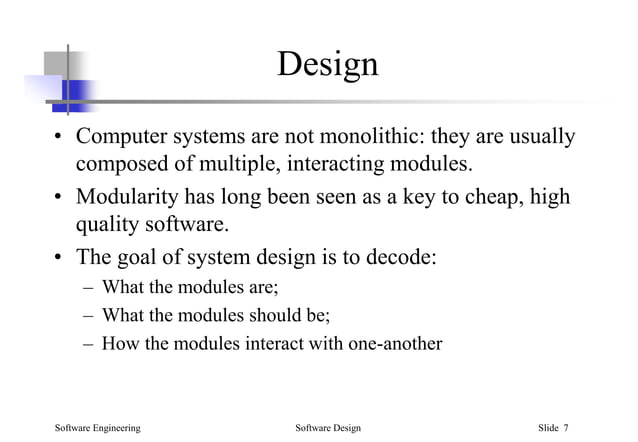 SE-software design.ppt | Programming Languages | Computing