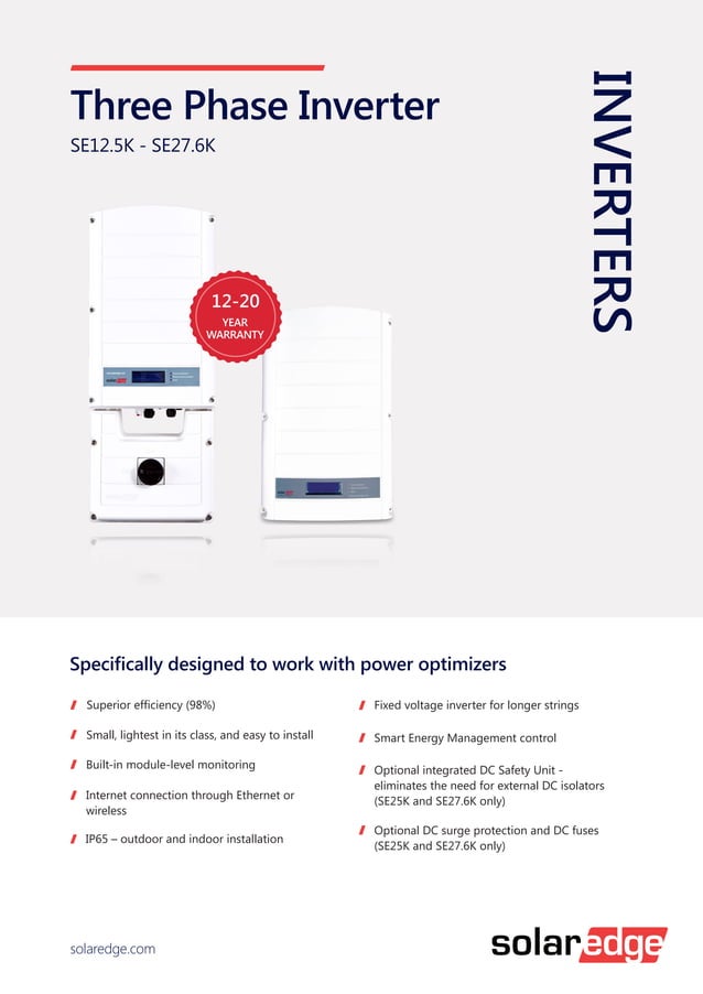 SE three-phase-inverter-extended-power-datasheet | PDF