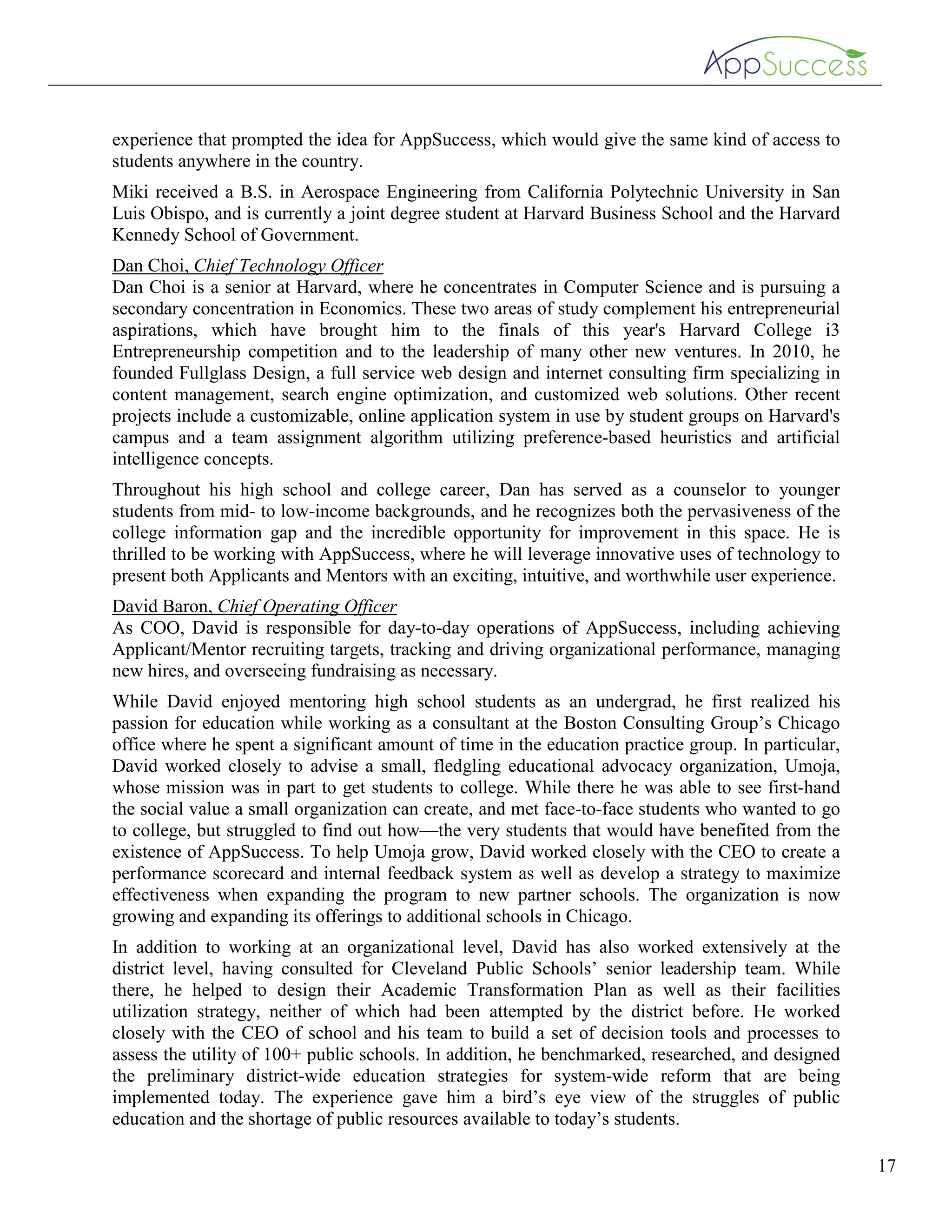 Se track appsuccess-busplan | PDF