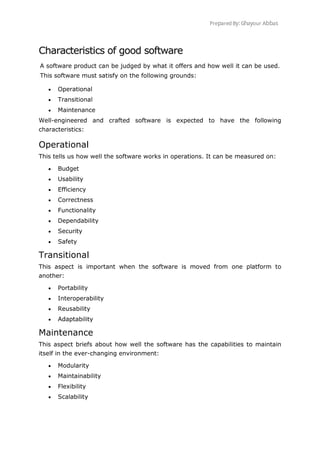 SWE-401 - 1. Introduction to Software Engineering | PDF
