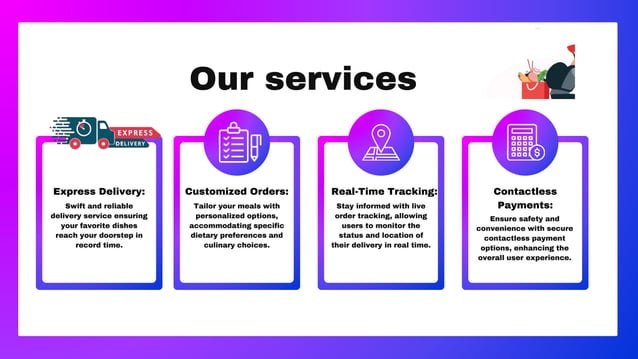 Presentation on Food Delivery Systems | PPTX | Databases | Computer ...