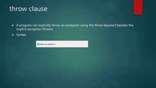 Java SE 11 Exception Handling | PPT