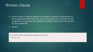 Java SE 11 Exception Handling | PPT