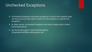 Java SE 11 Exception Handling | PPT