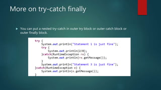 Java SE 11 Exception Handling | PPT