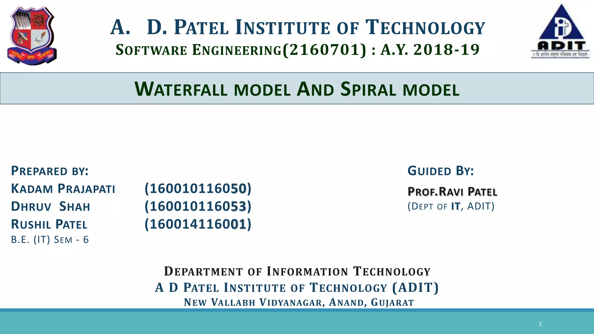 WaterFall Model & Spiral Mode | PPT