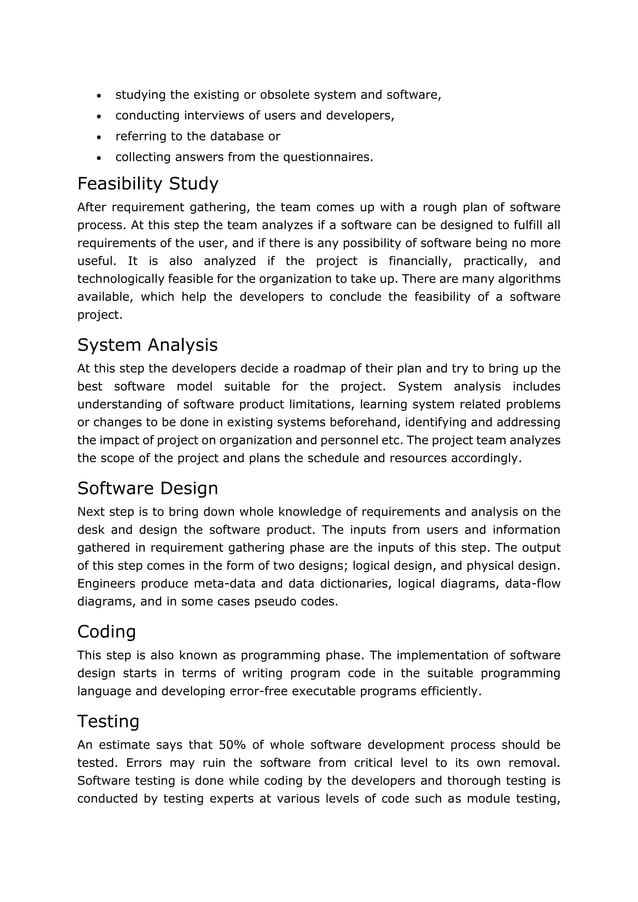 SWE-401 - 2. Software Development life cycle (SDLC) | PDF | Operating Systems | Computer ...