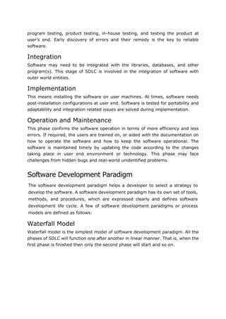 SWE-401 - 2. Software Development life cycle (SDLC) | PDF | Operating Systems | Computer ...