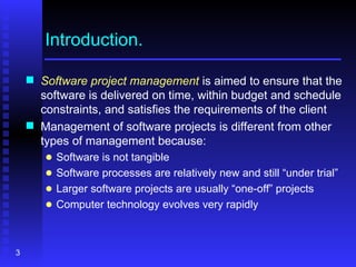 project management in software engineering | PPT