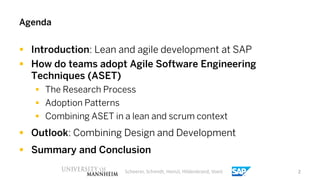 Agile Software Engineering Techniques: The Missing Link in Large-Scale Lean Product Development ...