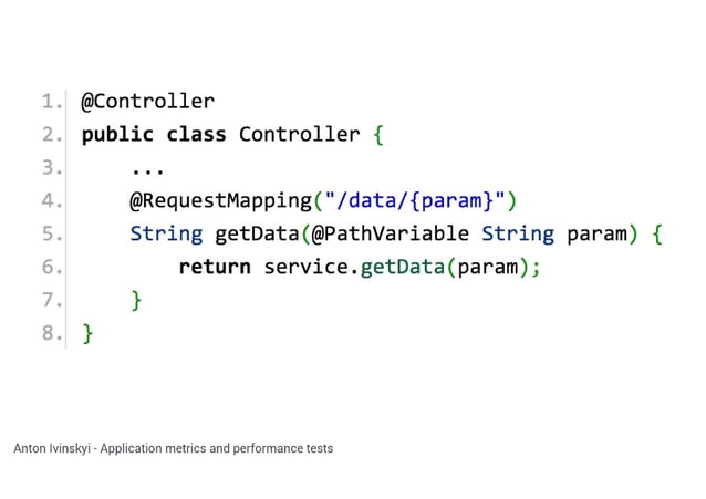 Application metrics and performance tests (Java) | PPT