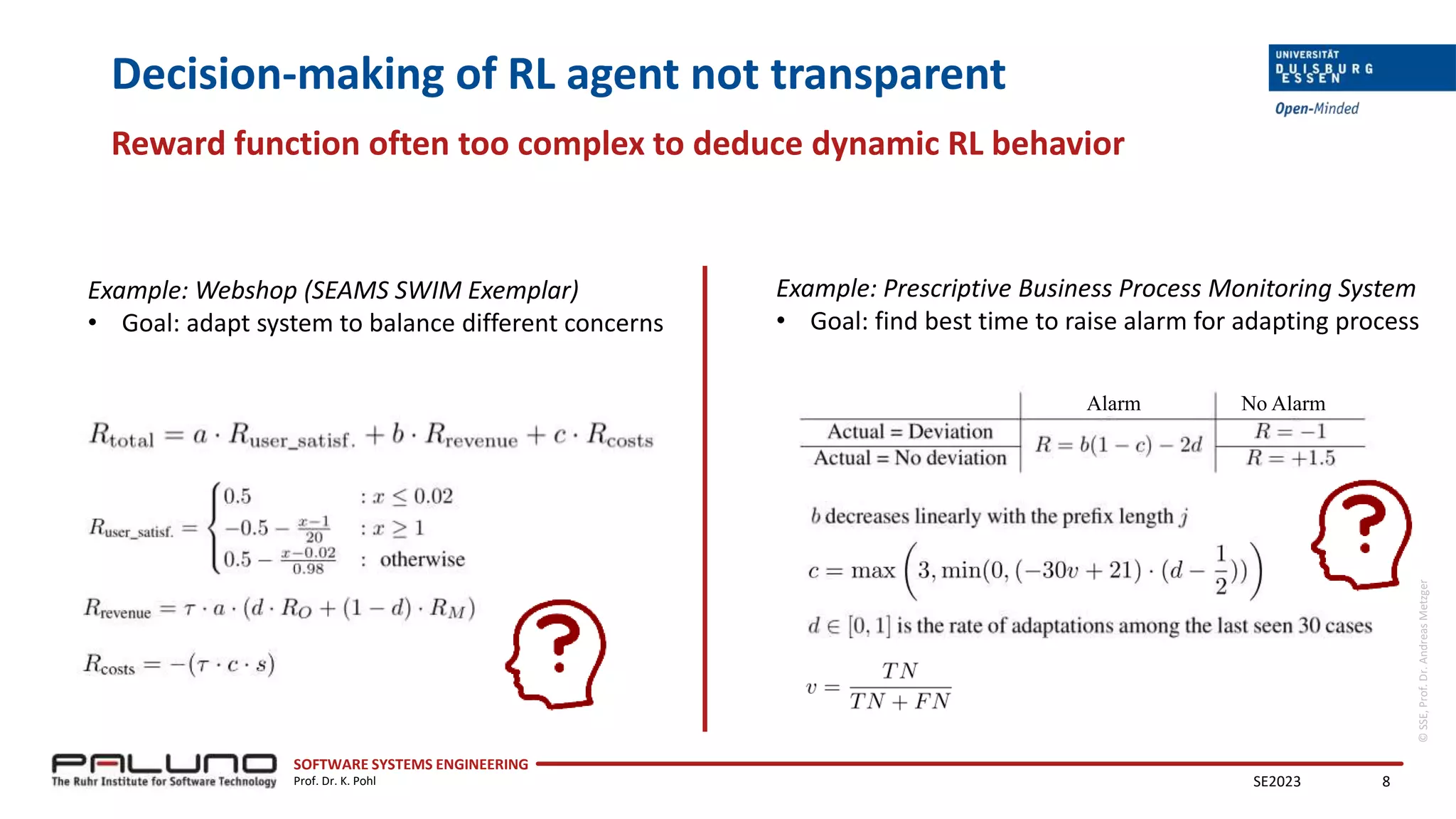 Explainable Online Reinforcement Learning for Adaptive Systems | PPT