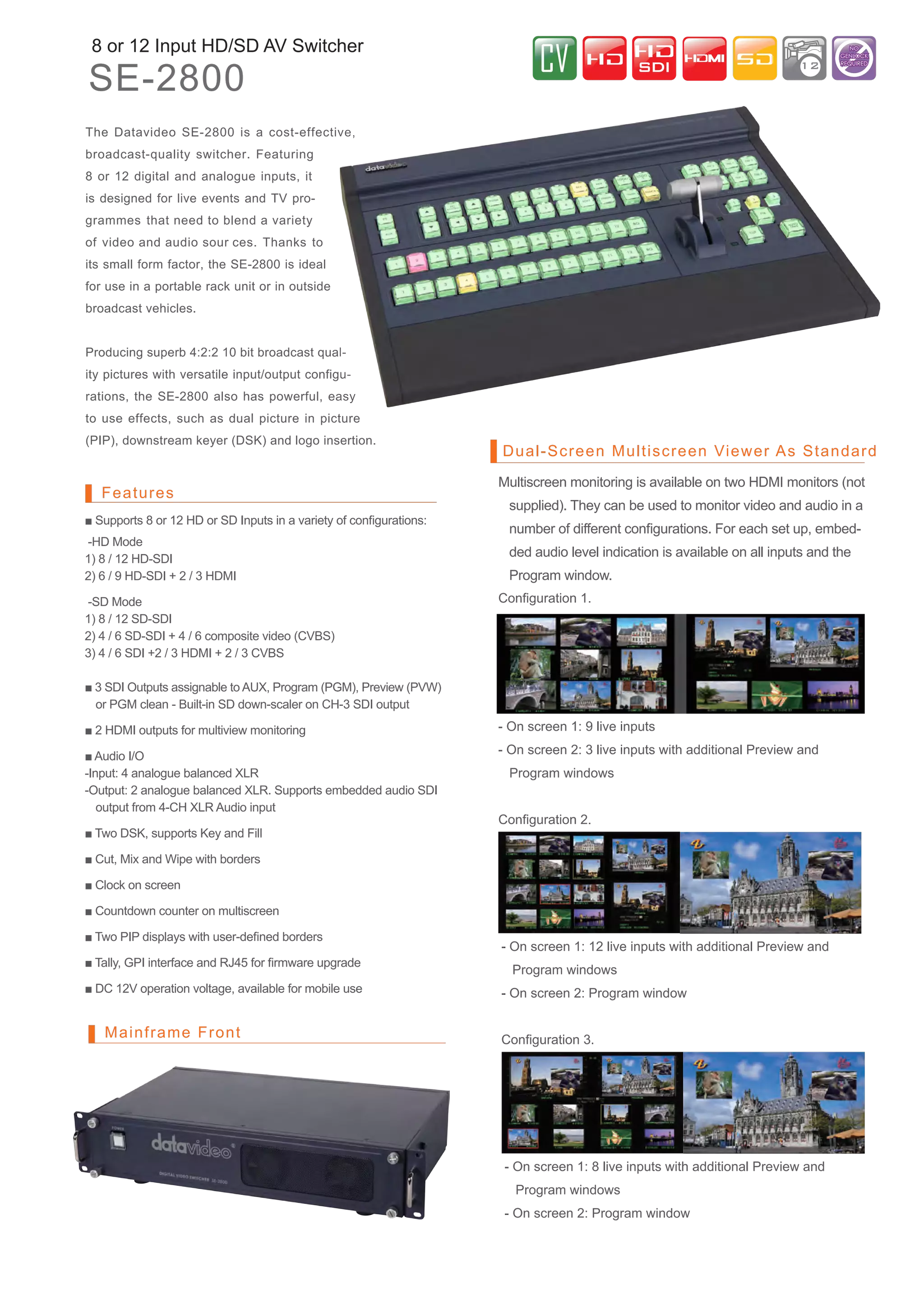 Datavideo SE-2800 | PDF