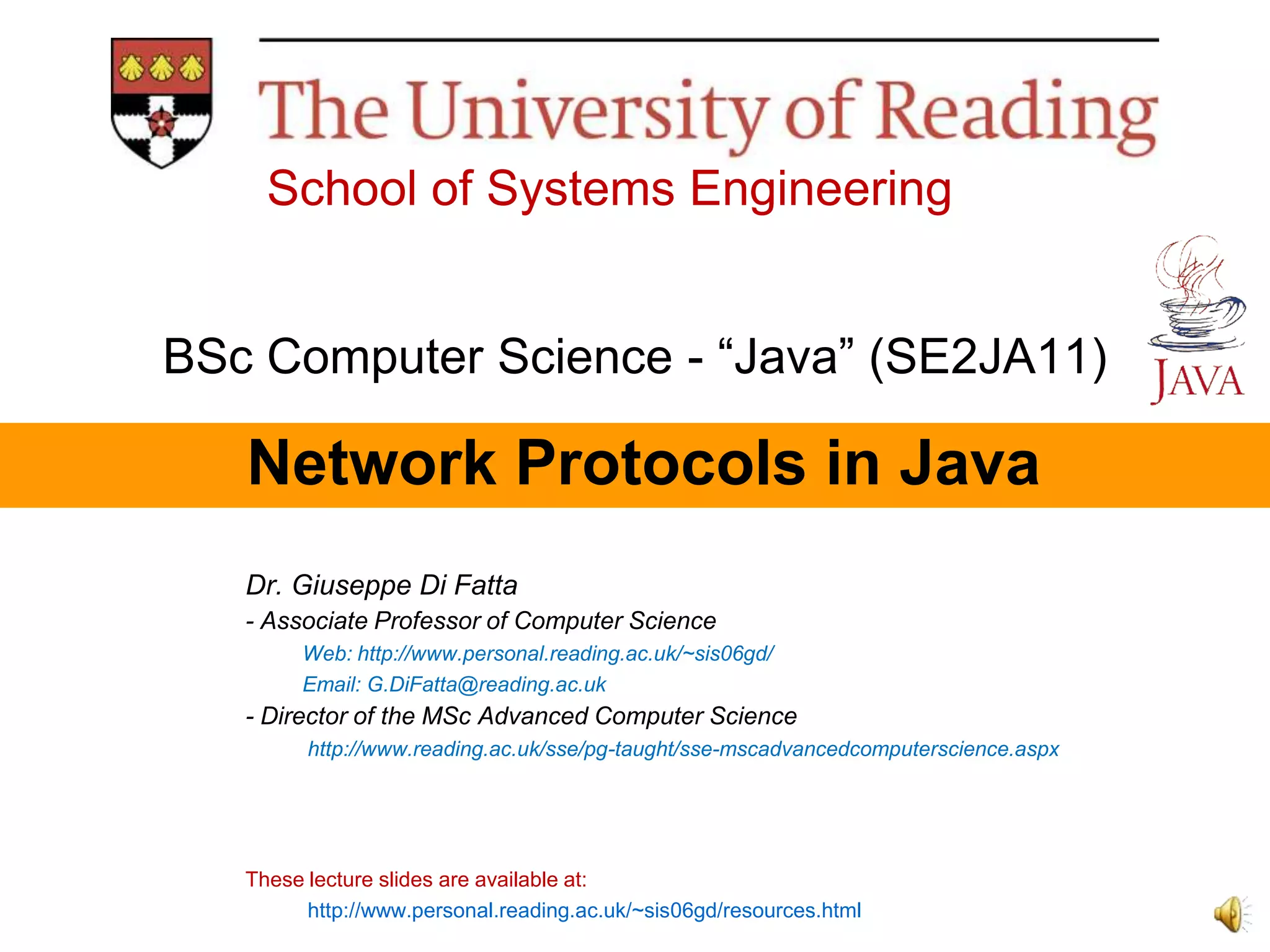 Network protocols and Java programming | PPSX