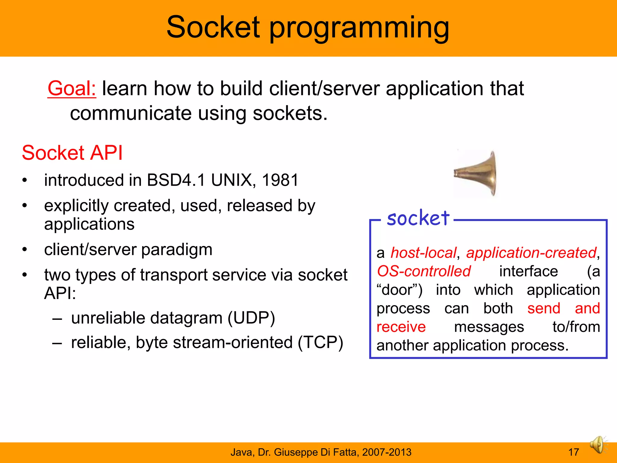 Network protocols and Java programming | PPSX