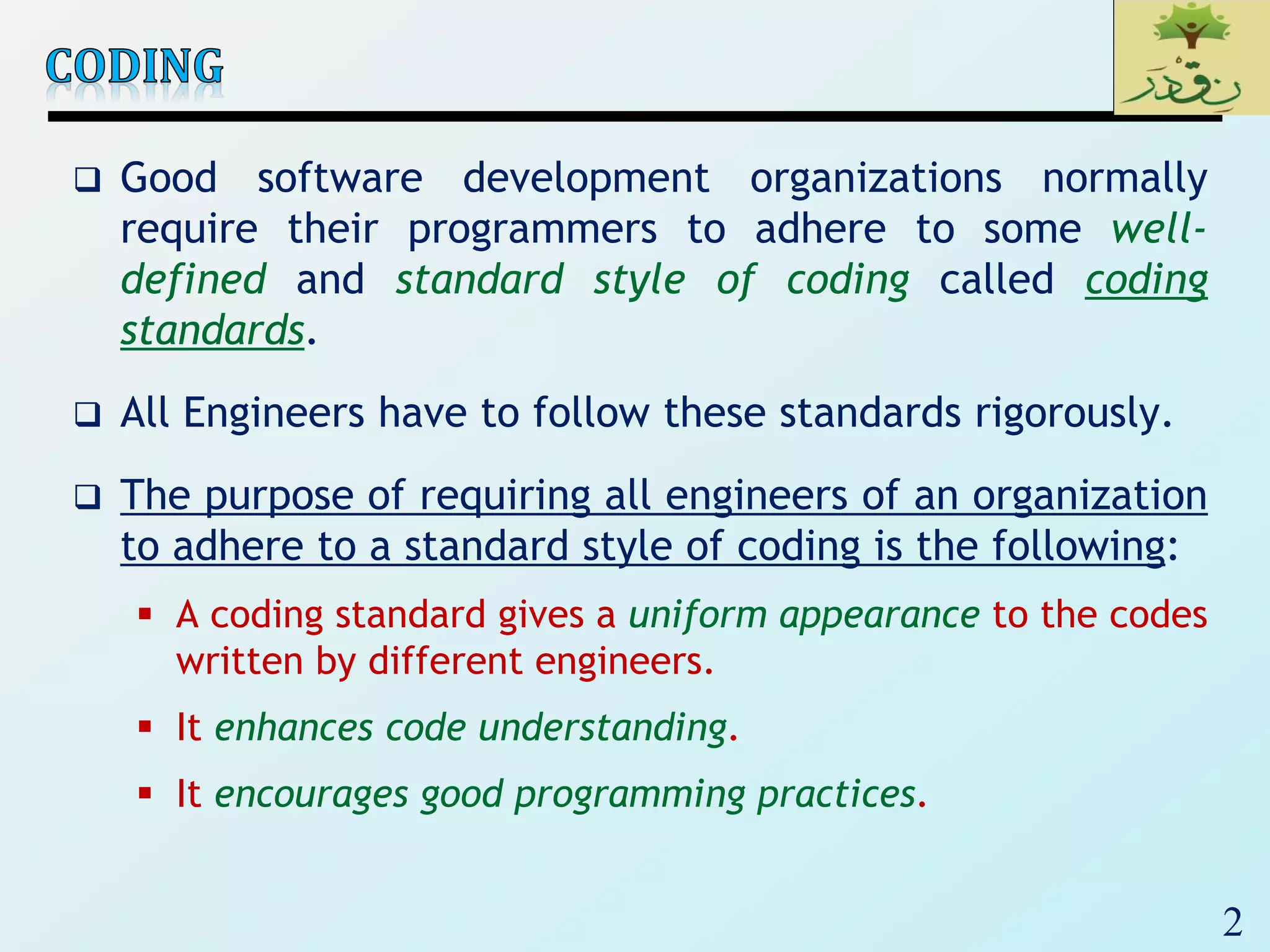 SE2_Lec 18_ Coding | PDF | Programming Languages | Computing