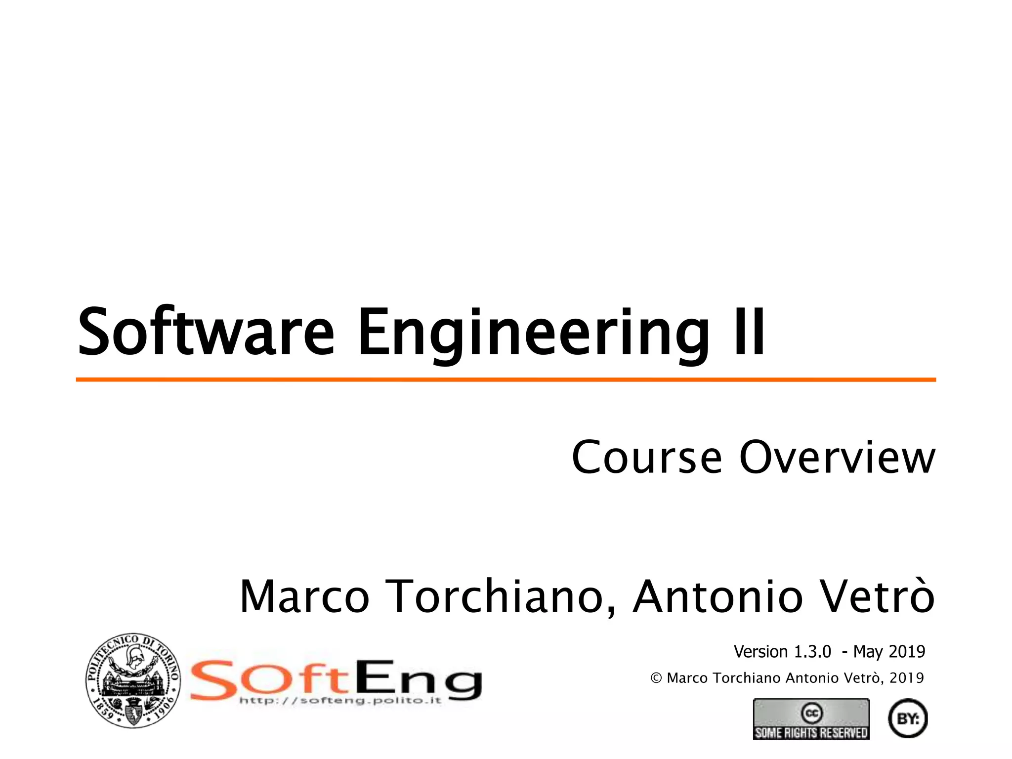 Software Engineering II Course at Politecnico di Torino | PPTX