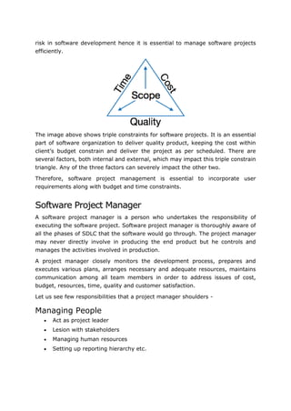 SWE-401 - 3. Software Project Management | PDF | Operating Systems ...