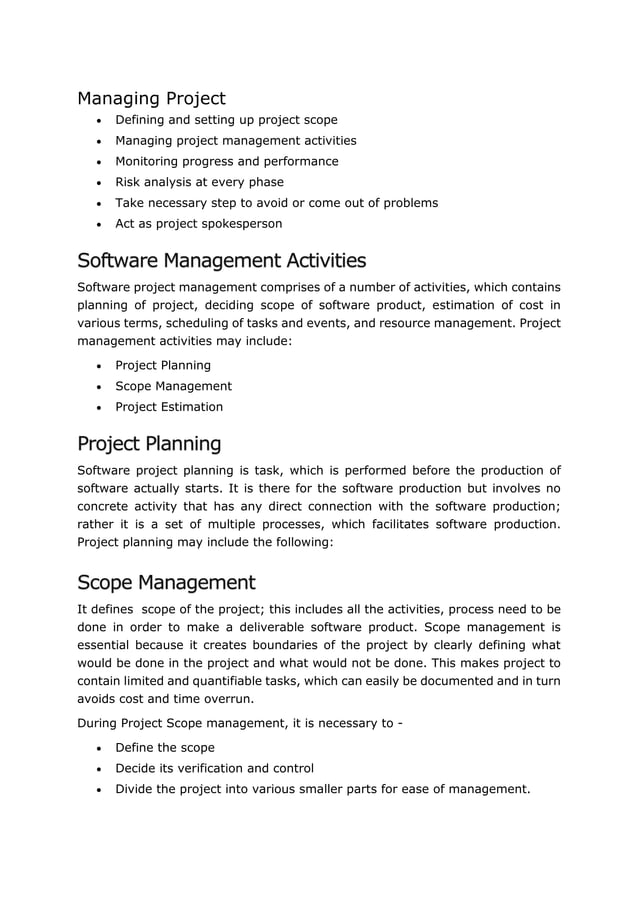 SWE-401 - 3. Software Project Management | PDF | Operating Systems | Computer Software and ...