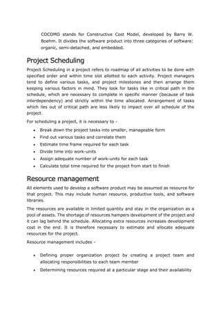SWE-401 - 3. Software Project Management | PDF | Operating Systems ...