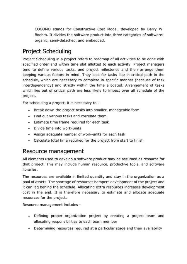 SWE-401 - 3. Software Project Management | PDF | Operating Systems | Computer Software and ...