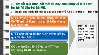 Tư duy của Đảng về Kinh tế thị trường từ Đại hội VI đến Đại hội XI | PPTX