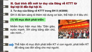 Tư duy của Đảng về Kinh tế thị trường từ Đại hội VI đến Đại hội XI | PPTX