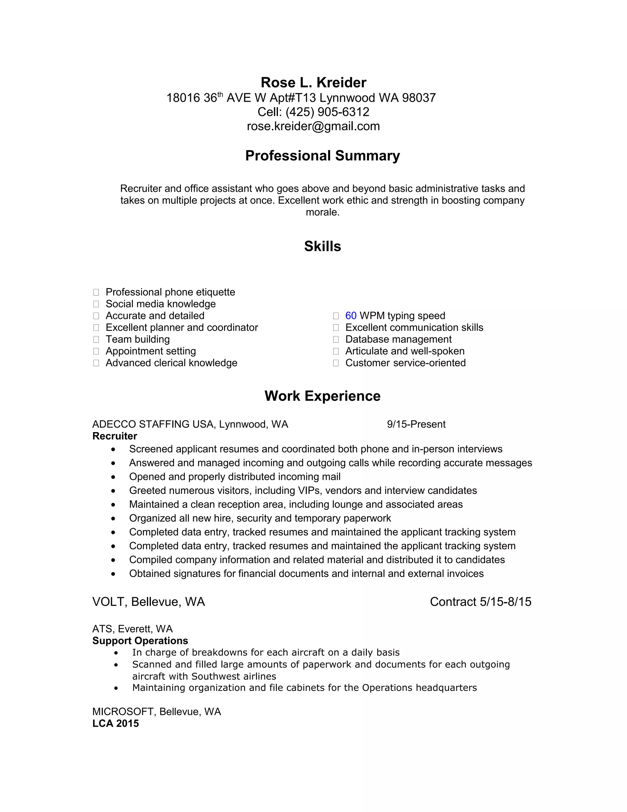 Rose kreider resume(3) (1) | DOC