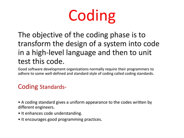 Coding - SDLC Model | PPT