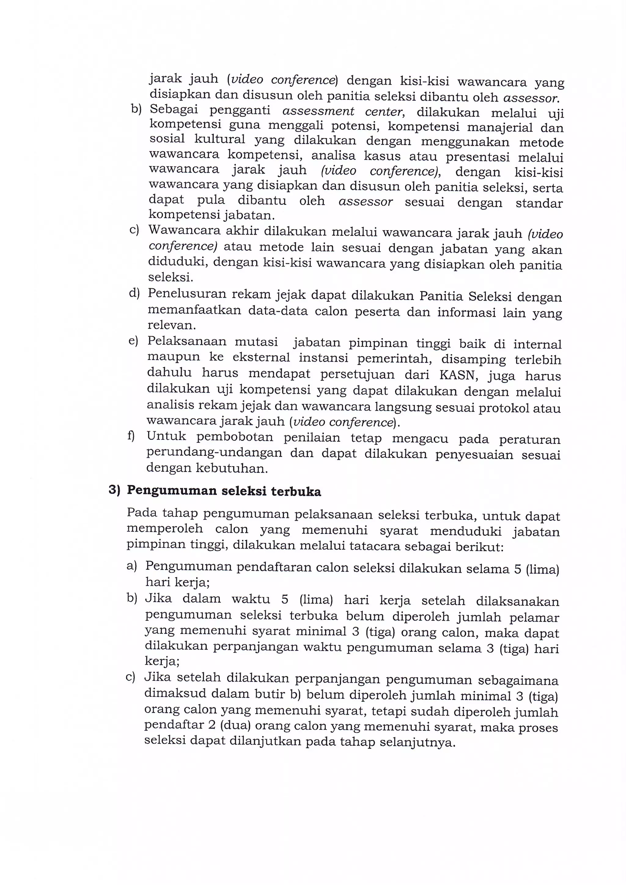 Se Menpan RB No 52 tahun 2020 tentang pelaksanaan pengisian jpt | PDF