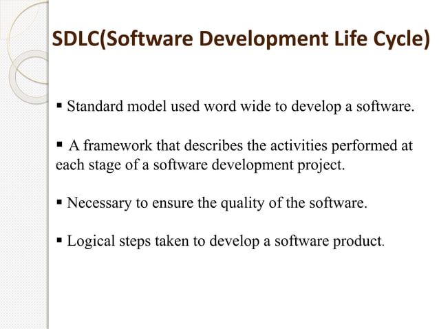 Software Testing - SDLC Model | PPT