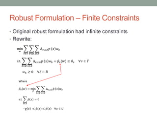 Advanced Optimization Survey Project Presentation: Robust Optimization ...
