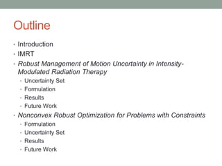Advanced Optimization Survey Project Presentation: Robust Optimization ...
